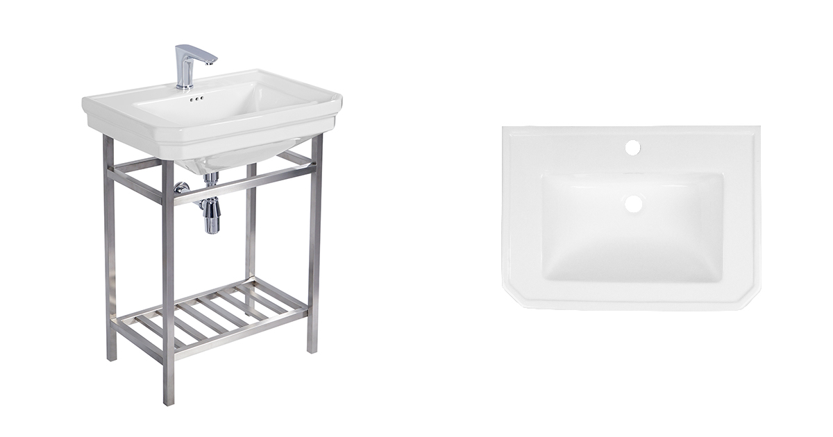 cupc console sink rectangle modern design 26 inches / 67 cm lavatory ...